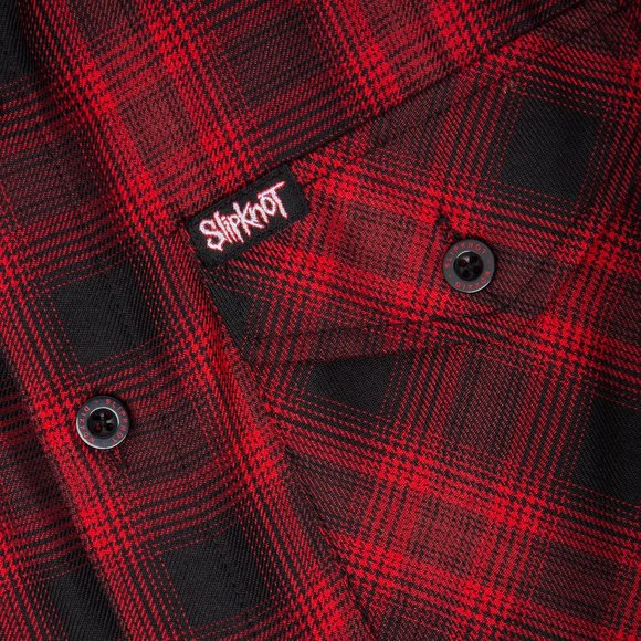 DIXXON | Shirts | Dixxon Slipknot Flannel Shirt Collab Red Black Mens ...